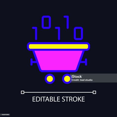 Data Mining Technology Rgb Color Pixel Perfect Icon For Dark Theme Stock Illustration Download