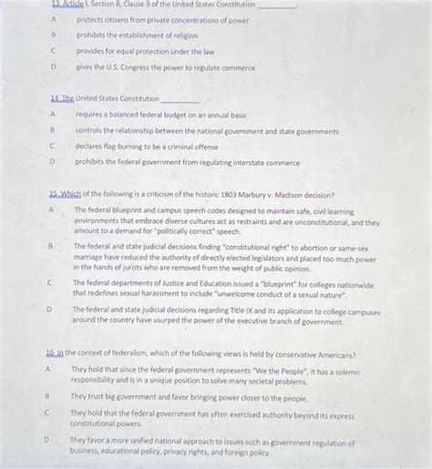 Solved 13 Article 1 Section 8 Clause 3 Of The United