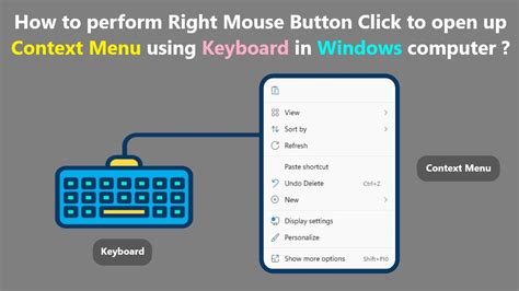 How To Perform Right Mouse Button Click To Open Up Context Menu Using Keyboard In Windows