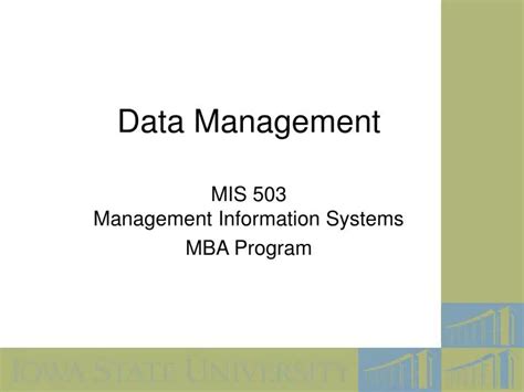 Ppt Data Management Powerpoint Presentation Free Download Id1145706