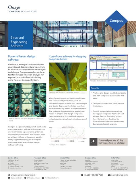 Structural Product Sheets Compos Pdf Beam Structure Structural Engineering