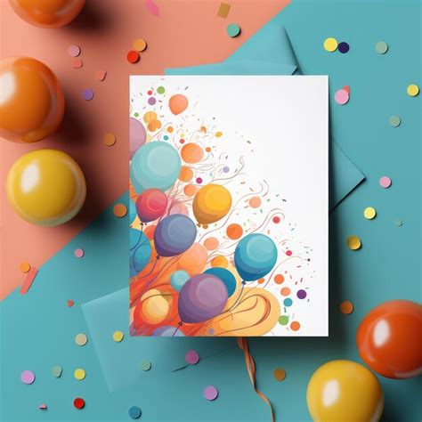 Premium Ai Image Colorful Blank Greeting Cards Mockup Ai Generative