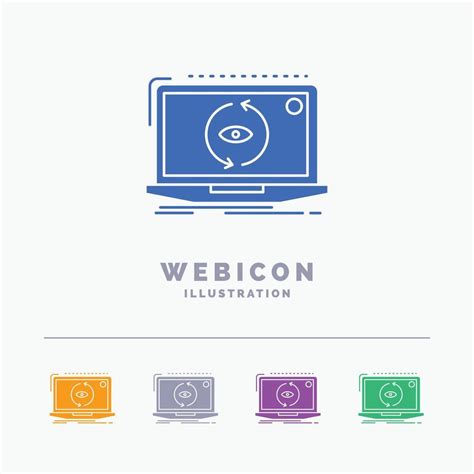 App Application New Software Update 5 Color Glyph Web Icon Template Isolated On White