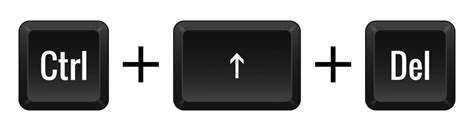 Premium Vector Ctrl Shift Del Key Combination Keyboard Control Computer Shortcut Laptop