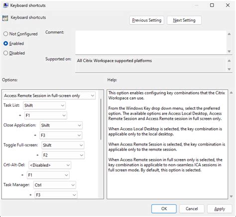 Keyboard Citrix Workspace App For Windows
