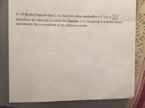 solved suppose that f is a function whose derivative is