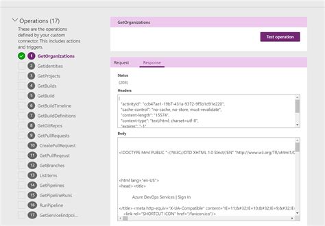 Alm Accelerator Bug Error 203 Custom Connector Customazuredevops