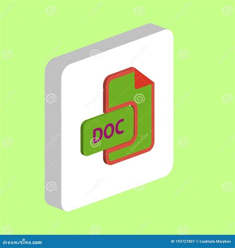 Doc Document Simple Vector Icon Illustration Symbol Design Template
