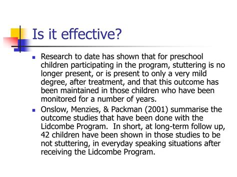 PPT The Lidcombe Program A Brief Introduction PowerPoint