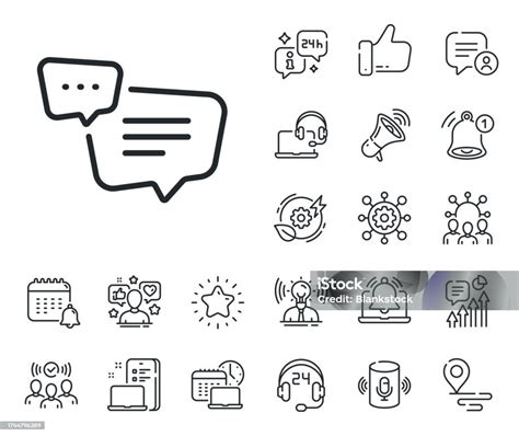 문자 메시지 회선 아이콘입니다 채팅 댓글 기호 말풍선 위치 기술 및 스마트 스피커를 배치합니다 벡터 고급에 대한 스톡 벡터 아트 및 기타 이미지 Istock