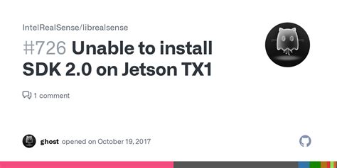 Unable To Install Sdk 20 On Jetson Tx1 · Issue 726 · Intelrealsenselibrealsense · Github