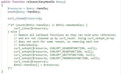 Php Curl Error 2 Easy Handle Already Used In Multi Handle With