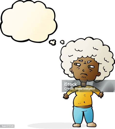 말풍선이 있는 짜증난 늙음 여자 만화 캐릭터 그라데이션에 대한 스톡 벡터 아트 및 기타 이미지 그라데이션 낙서 드로잉 말풍선 Istock