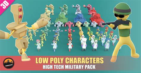 Low Poly Characters High Tech Military Pack 3d Characters Unity Asset Store