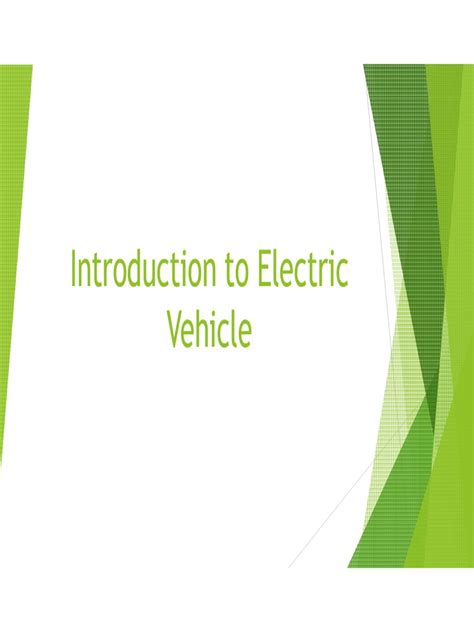 Unit 1 Ppt Introduction To Electric Vehicle Pdf Electric Vehicle Manual Transmission