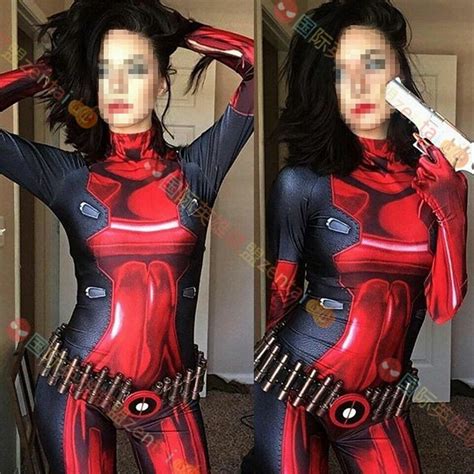 Lady Deadpool Jumpsuit Girl Costume Cosplay 3d Bodysuit Zentai
