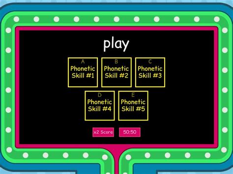 Phonetic Skills 1 5 Gameshow Quiz Phonetic Skills 1 5 Gameshow Quiz
