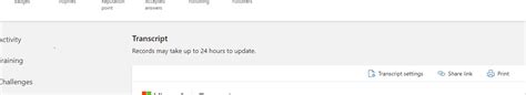 Transcript And Access Code To Share With Employer Microsoft Qanda