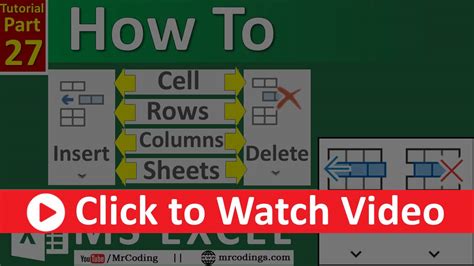 MS EXCEL Excel Insert And Delete Option Insert Or Delete Cell Row Column Sheet