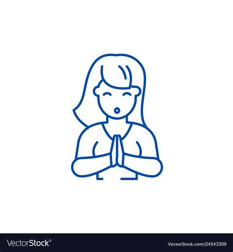 Vulnerability Line Icon Concept Royalty Free Vector Image