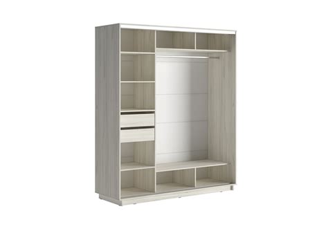 Шкаф купе 3 х дверный с зеркалом Стоун дуб крафт белый арт 08 170361 купить в Москве по цене 35