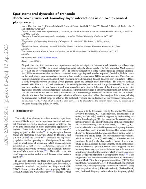 Pdf Spatiotemporal Dynamics Of Transonic Shock Waveturbulent Boundary Layer Interactions In