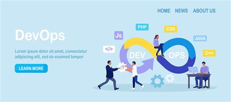 Premium Vector Devops Concept Programmers Practice Of Development And Software Operations