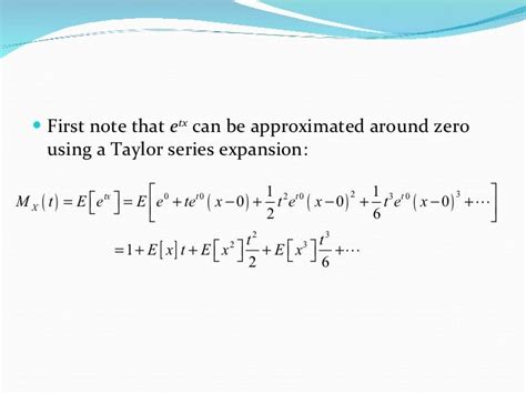 moment generating function