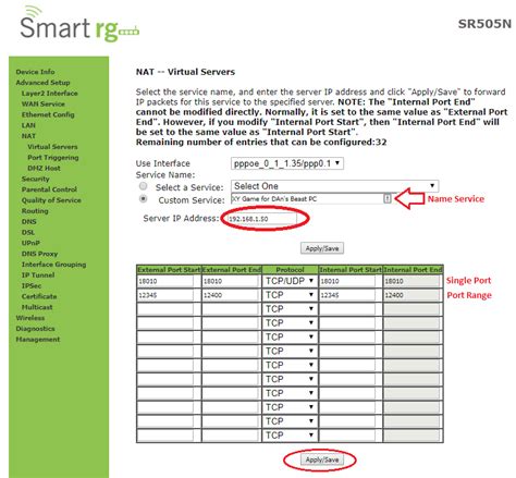 Port Forwarding Support