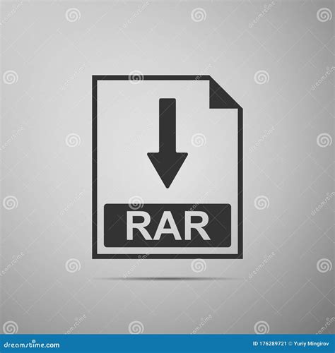 Rar File Document Icon Download Rar Button Icon Isolated On Grey