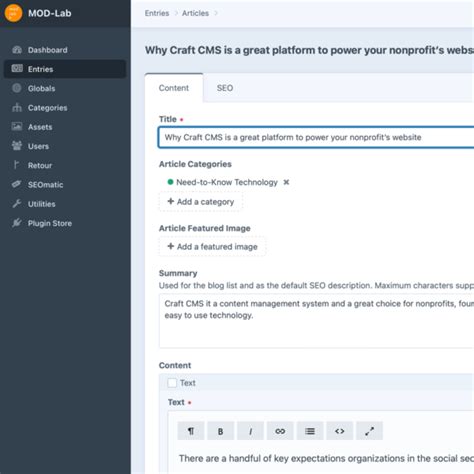 Why Craft Cms For Your Nonprofits Website
