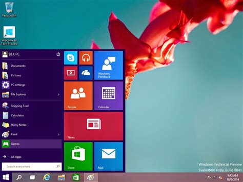 Tampilan Windows 10 Windows Technical Preview Raseco Web Id