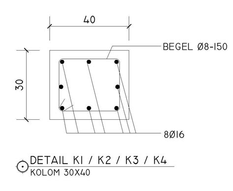 D Design Of Column Reinforcement Details In AutoCAD Drawing CAD File Dwg File