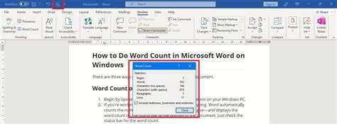 How To Do A Word Count In Microsoft Word