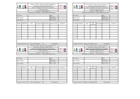 Electrode Issue Slip Download Free Pdf Welding Construction