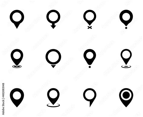 Map Pointers Icon Set Location Pin Collection Map Pointer GPS Location Pointer Icon Pin On