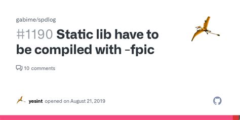 static lib have to be compiled with fpic · issue 1190 · gabime spdlog · github
