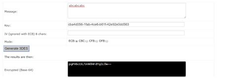 Php Phpseclib Tripledes Ecb Issue Stack Overflow