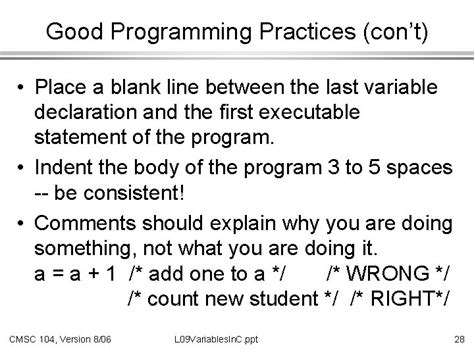 Variables In C Topics Naming Variables Declaring Variables