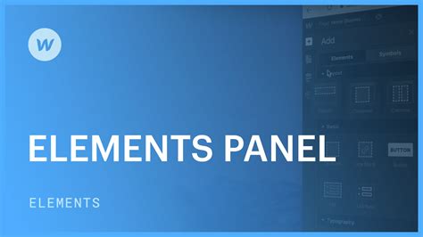 add elements panel webflow university