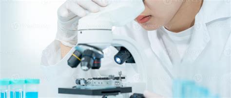 Scientist Analyze Biochemical Samples In Advanced Scientific Laboratory Medical Professional