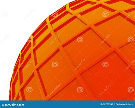 3d Rendered Reflective Sphere On White Stock Illustration