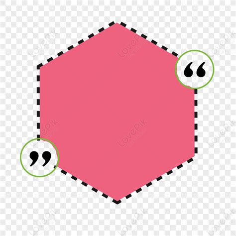 Red Quote Dialog Box Quotation Marks Dotted Line PNG Transparent Image