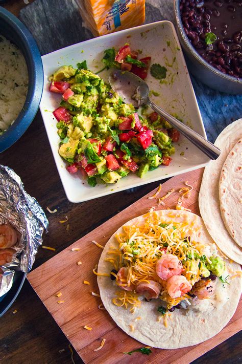 Grilled Lemon And Garlic Shrimp Burrito Dad With A Pan