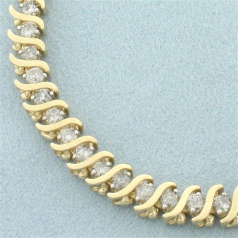 4ct Diamond Tennis Bracelet In 10k Yellow Gold Property Room