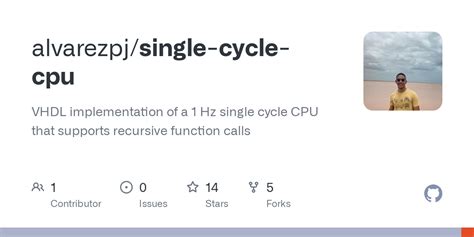 GitHub Alvarezpj Single Cycle Cpu VHDL Implementation Of A Hz Single Cycle CPU That