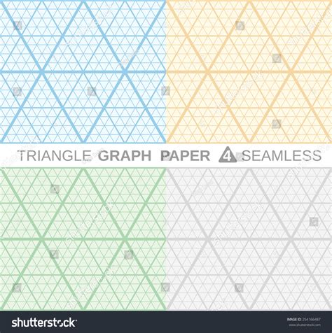 Triangle Graph Paper Set 4 Seamless เวกเตอรสตอก ปลอดคาลขสทธ 254166487 Shutterstock