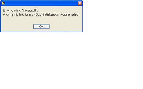 Solved Labview 861 Nilvaiudll Dll Initialization Routine Failed