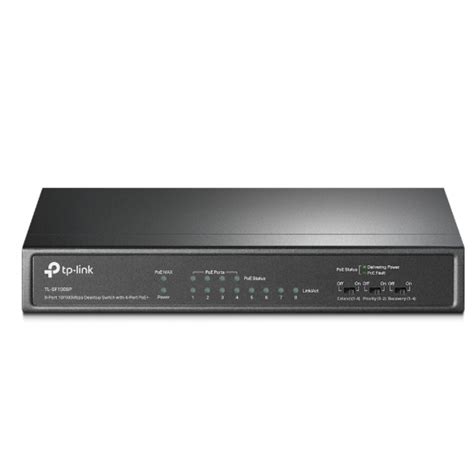 Tp Link Tl Sf1008p 8 Port 10 100mbps Desktop Unmanaged Switch 4 Port Poe 57w Iee Go Click On