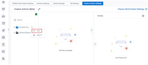 Add Custom Action Tab